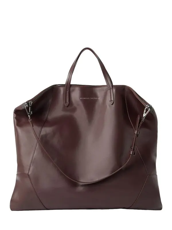 Brunello Cucinelli Bc Duo Large Shopper Bag - Burgundy