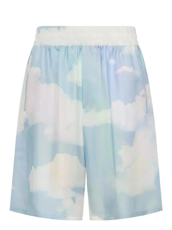 Moschino Cloud-print Shorts - Blue