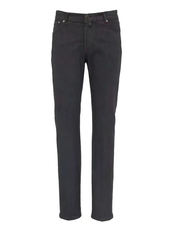 Kiton Logo-patch Jeans - Grey