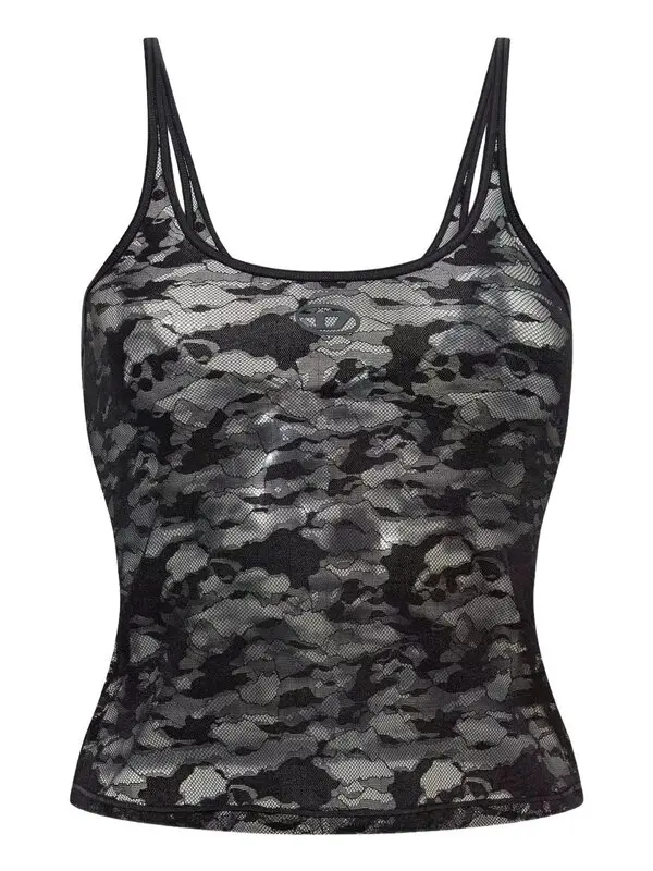 DIESEL® Lace-patterned Camisole Top - Black