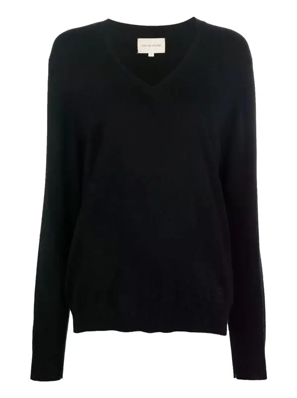 Loulou De Saison V-neck Cashmere Sweater - Black