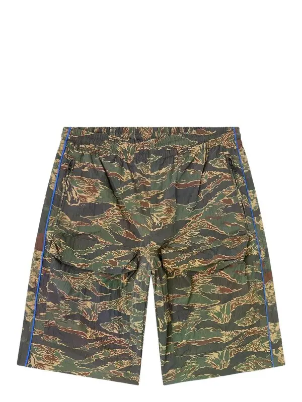 Diesel Camouflage Print Shorts - Green