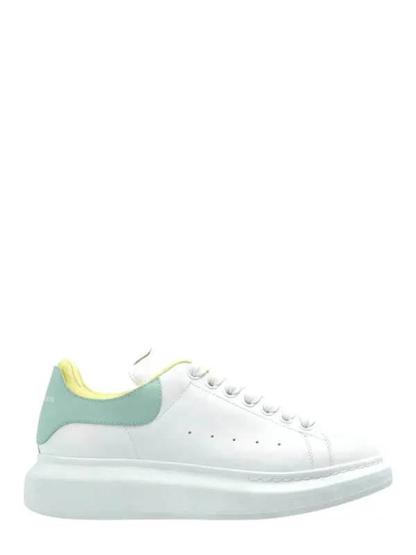Alexander McQueen Oversized Leather Platform Sneakers - White
