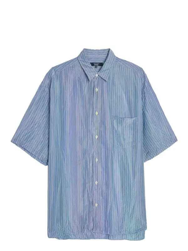 Comme Des Garçons Striped Button-up Shirt - Blue