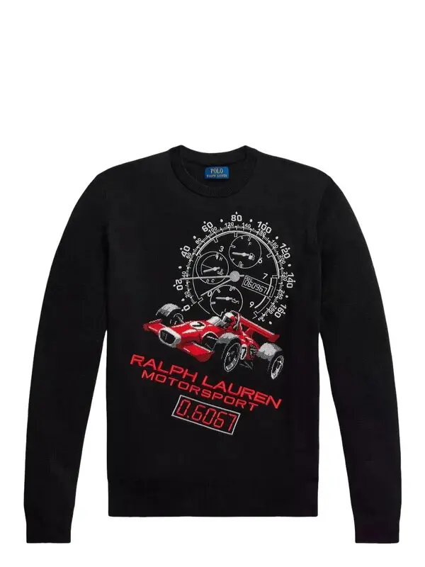 Polo Ralph Lauren Racing Car-graphic Sweater - Black