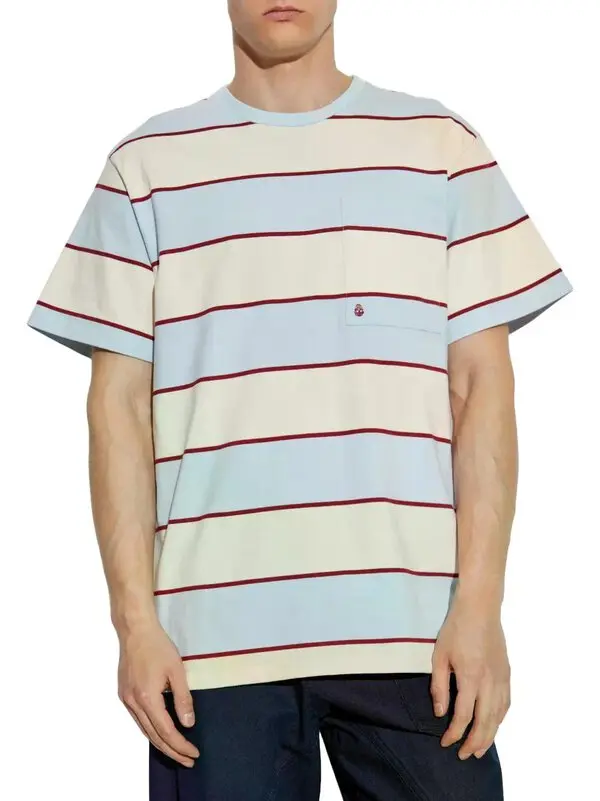 Alexander McQueen Striped Short-sleeve T-shirt - Blue