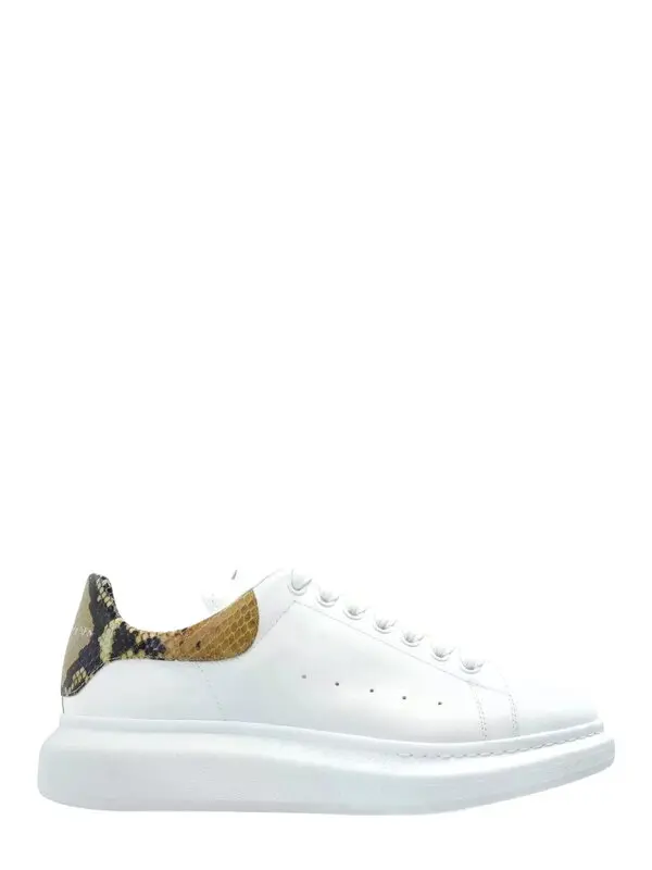 Alexander McQueen Tread Slick Snakeskin-embellished Sneakers - White