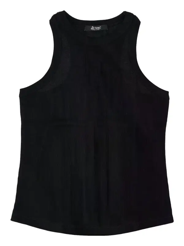 LA ROSE Ribbed Tank Top - Black