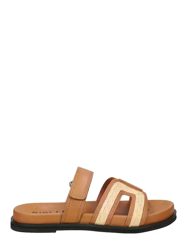 BIBI LOU Leather Flat Sandals - Brown