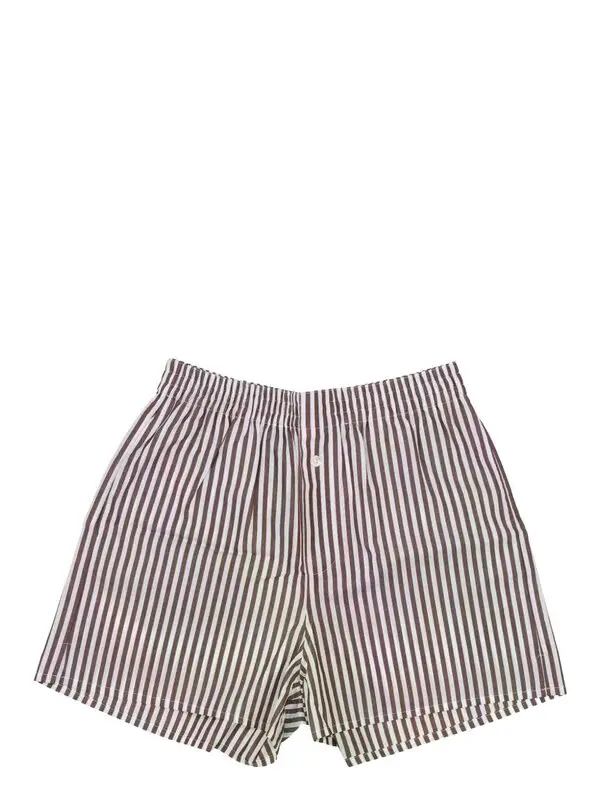 LA ROSE Striped Shorts - Brown