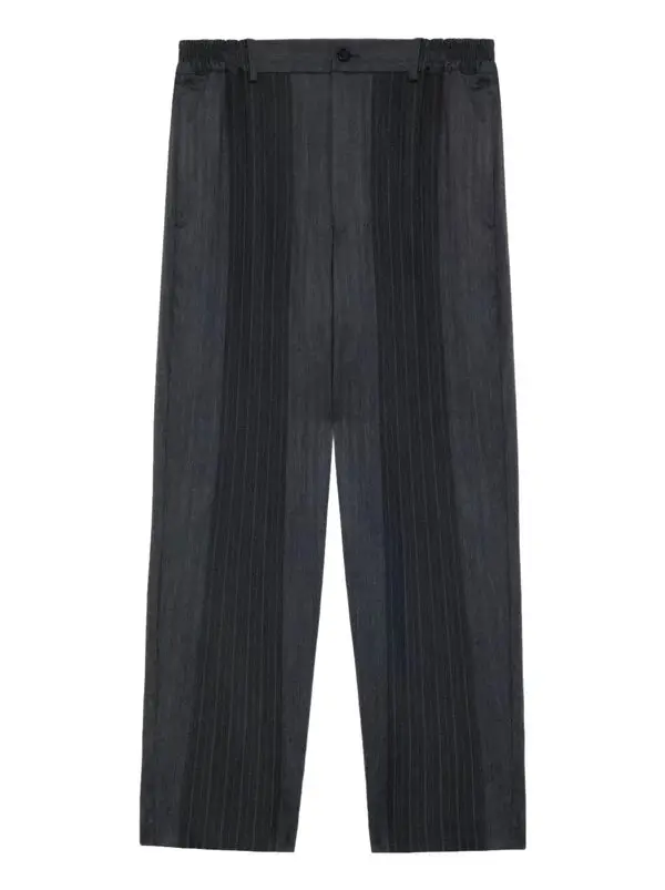 Comme Des Garçons Pinstripe Panel Trousers - Grey