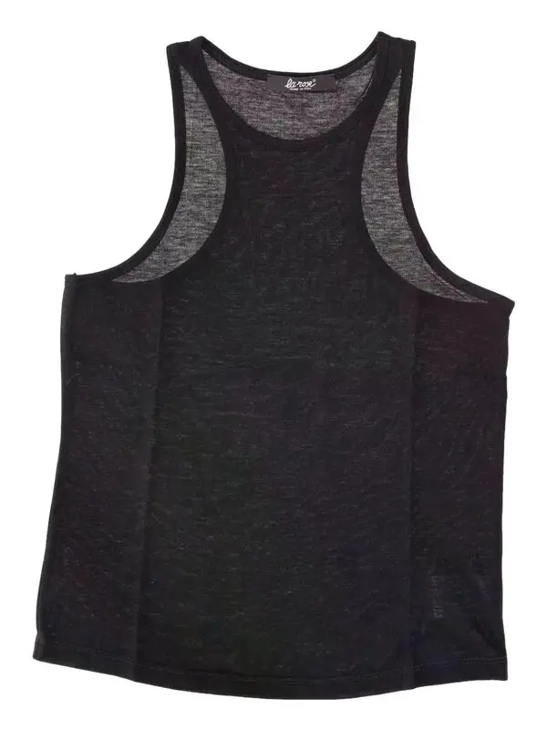LA ROSE Cotton Tank Top - Black