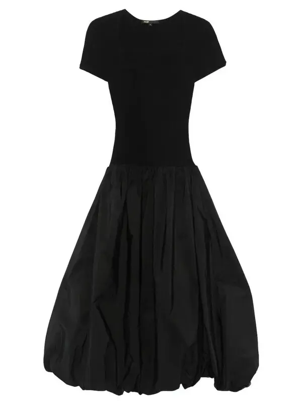 Maje Short Sleeve Flared Dress - Black