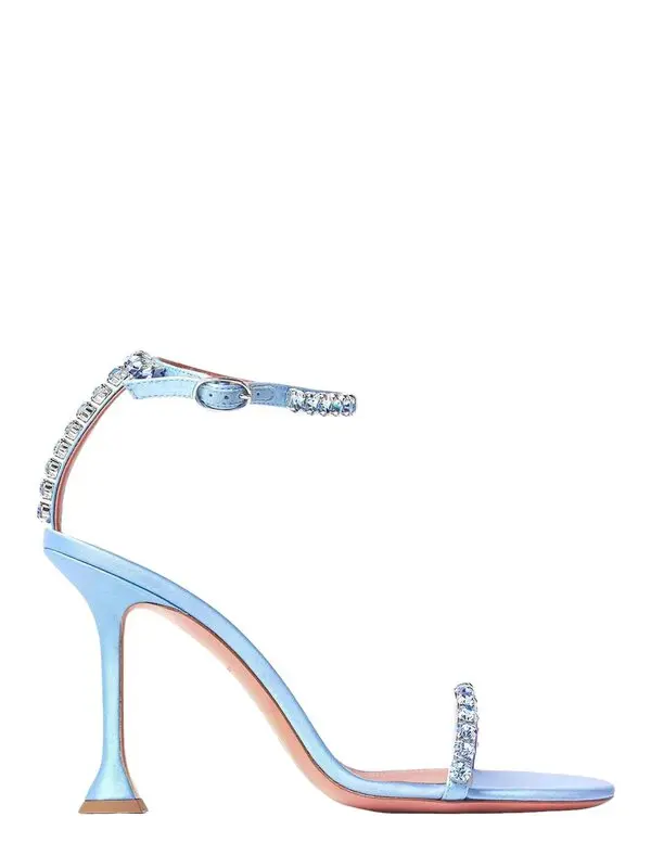 Amina Muaddi 95mm Gigi Crystal-embellished Sandals - Blue