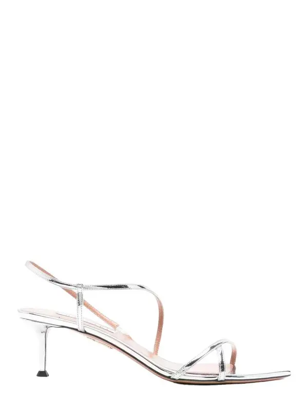 AQUAZZURA 50mm Tease Sandals - Silver