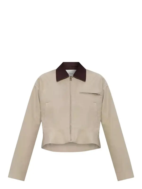 JW Anderson Cropped Zip-front Jacket - Neutrals