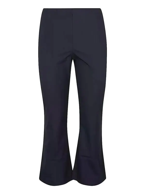 Liviana Conti Cropped Flared Trousers - Blue