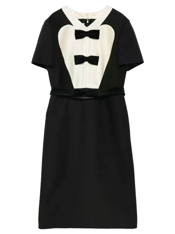 Valentino Garavani Bow-detail Midi Dress - Black
