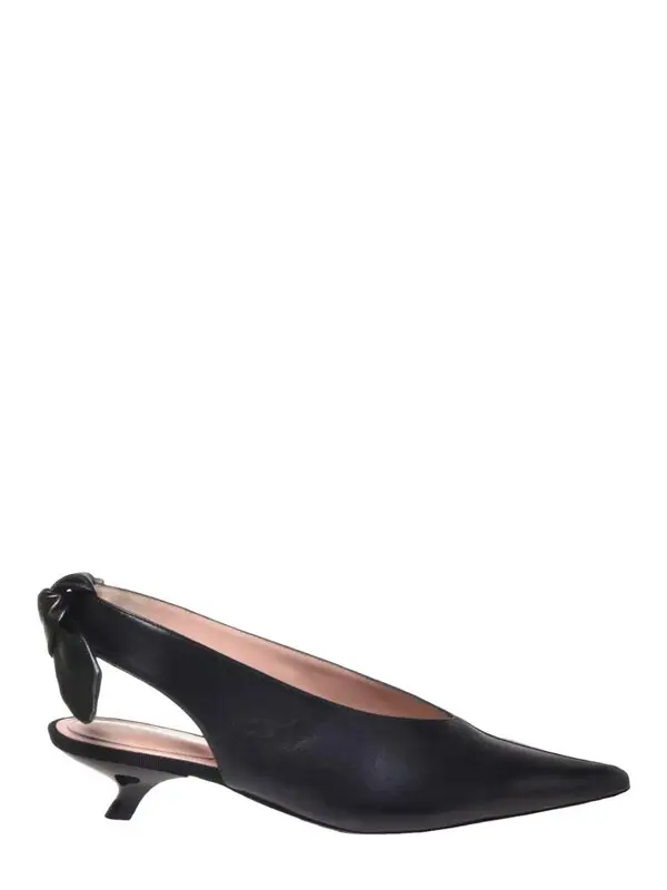 Alberta Ferretti Pointed-toe Leather Pumps - Black