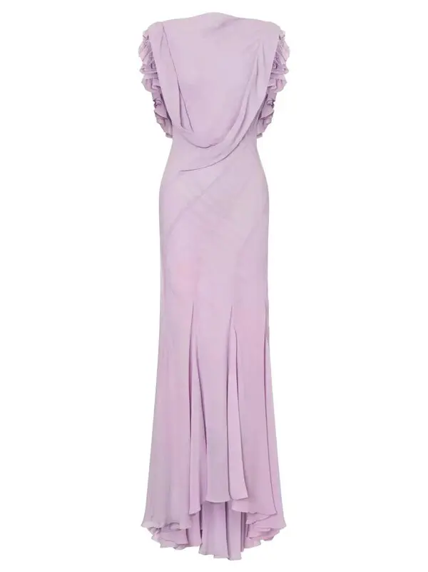 Alberta Ferretti Ruffle-detailing Dress - Pink