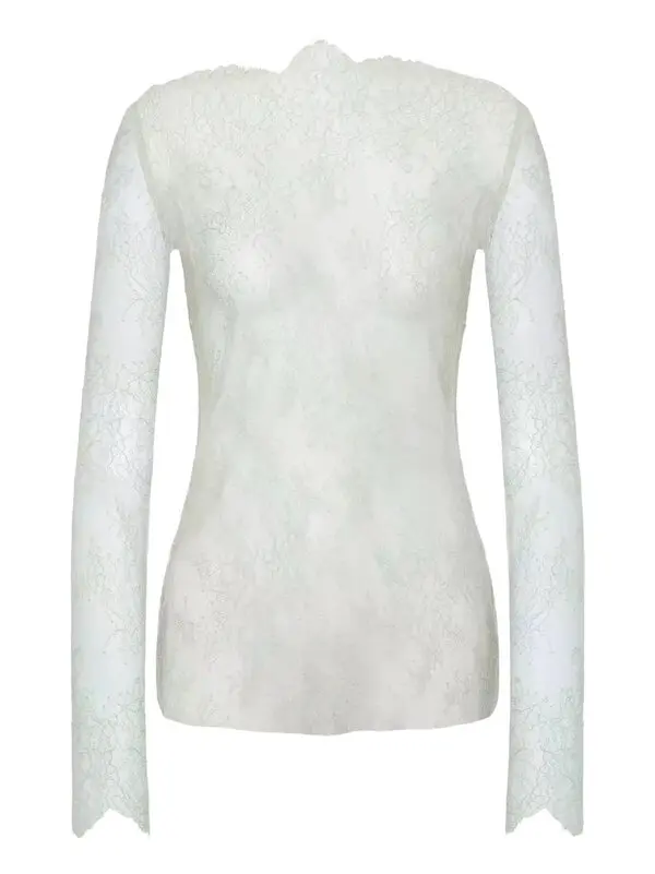 Alberta Ferretti Lace Long-sleeve Top - Grey