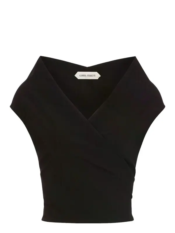 Alberta Ferretti Wool-blend Top - Black
