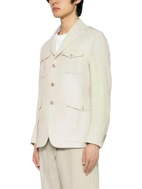 Eleventy Flap-pocket Button Blazer - Neutrals