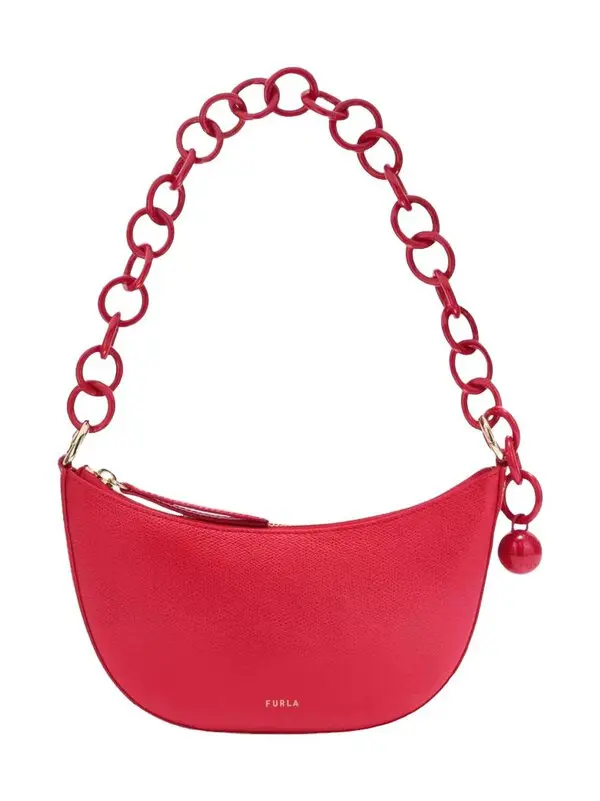 Furla Mini Sfera Chain-embellished Crescent Bag - Red