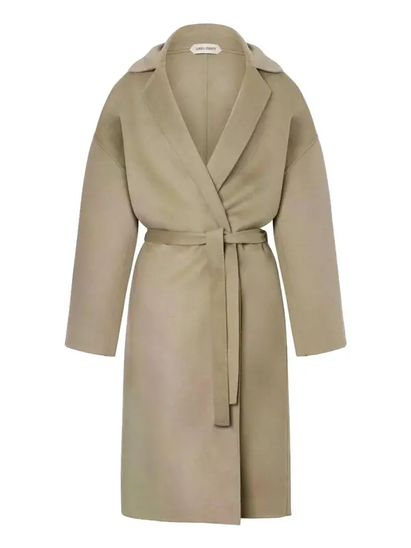 Alberta Ferretti Belted Coat - Neutrals