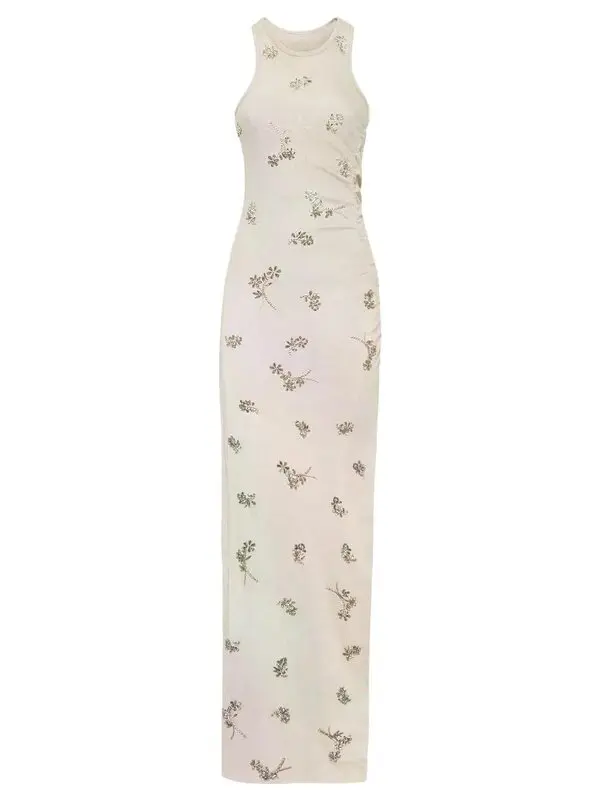 SOPHIA WEBSTER Floral-embellished Maxi Dress - White