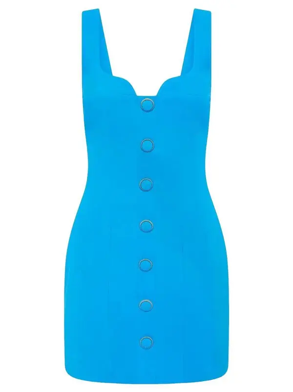 Rebecca Vallance Sweetheart-neck Mini Dress - Blue