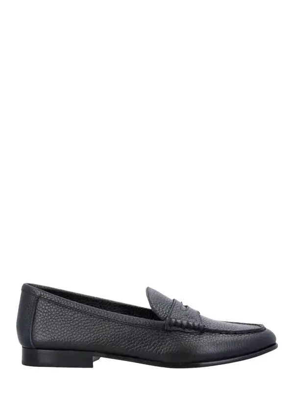 Polo Ralph Lauren Pebbled Leather Loafers - Black