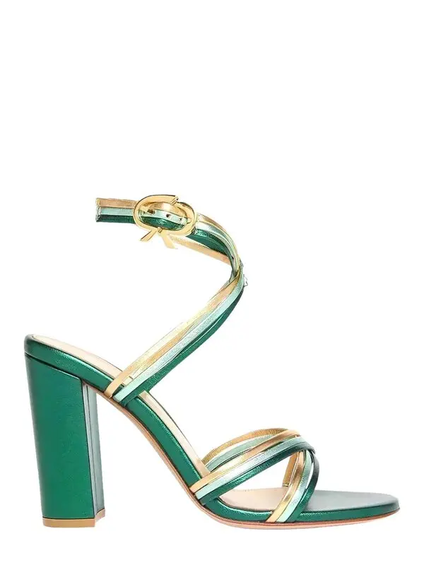 GIANVITO ROSSI 85mm Calissa Leather Sandals - Green