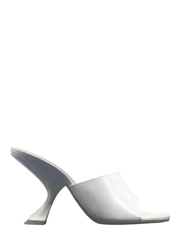 Amina Muaddi Lupita 90mm Sculpted-heel Sandals - White
