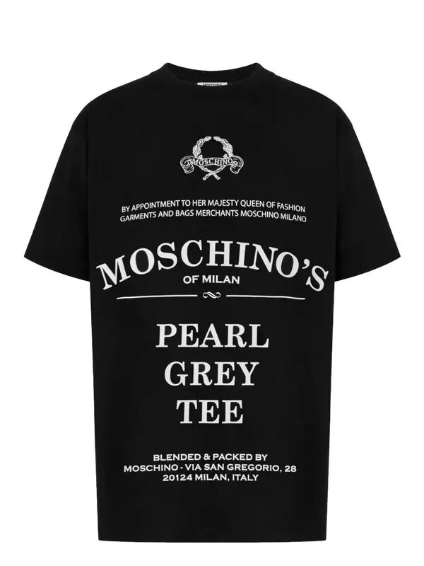 Moschino Text-print T-shirt - Black