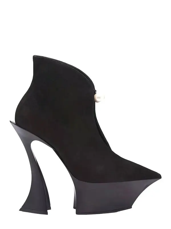 MUGLER 95mm Fang Sculpted-heel Boots - Black