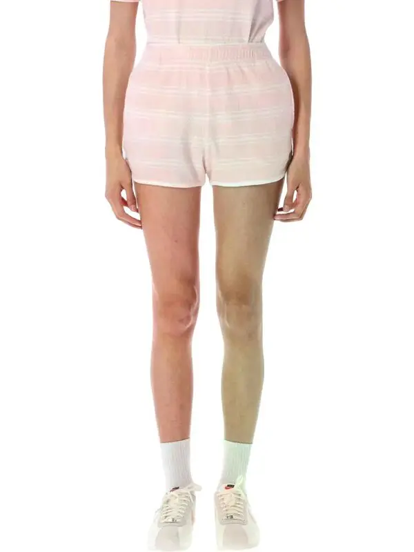 SPORTY & RICH Terry Striped Shorts - Pink