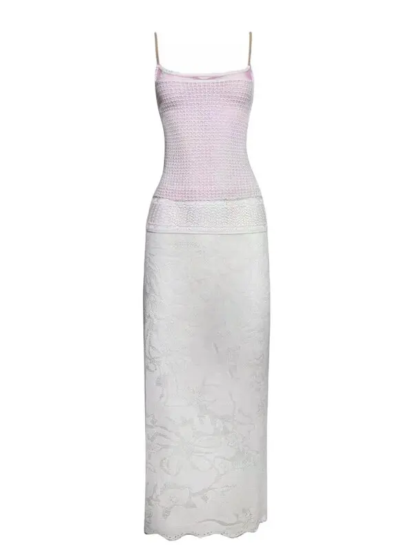 ROBERTA EINER Lace-detailing Midi Dress - Pink