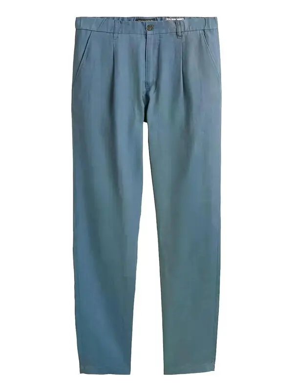 Marc O'polo Pleat-detailed Linen Chinos - Blue