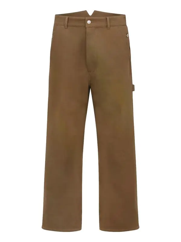 Moschino Trousers With Strap Detail - Brown