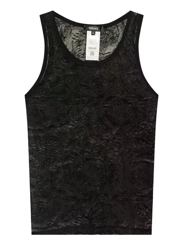 Versace Barocco Lace Vest - Black
