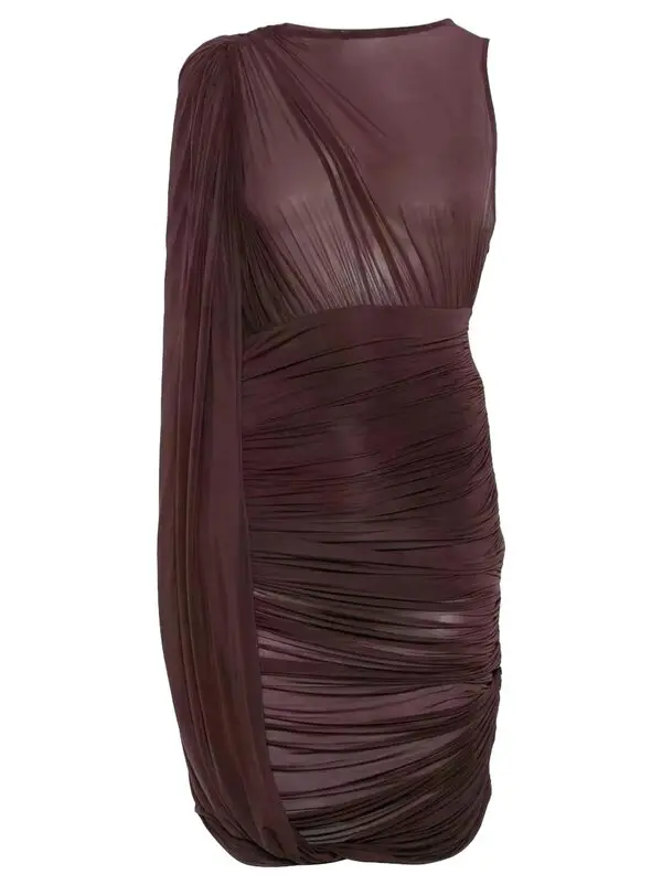 Magda Butrym Draped One-shoulder Dress - Purple