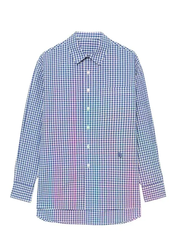 ADER ERROR Gingham-check Shirt - Blue
