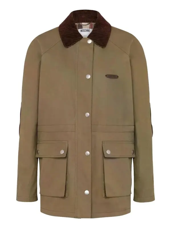 Moschino Utility Jacket With Corduroy Collar - Green
