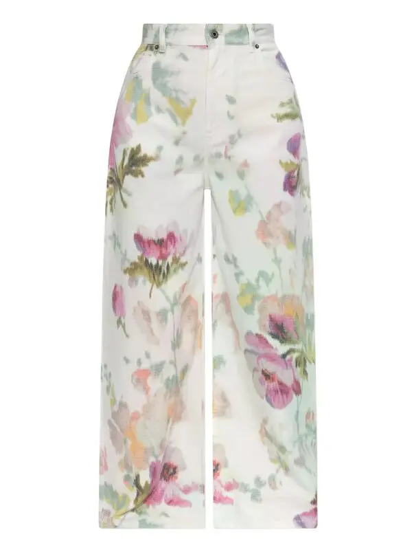 Loewe Floral-print Trousers - White