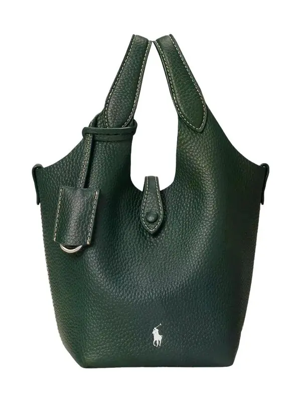 Polo Ralph Lauren Pebbled-leather Tote Bag - Green