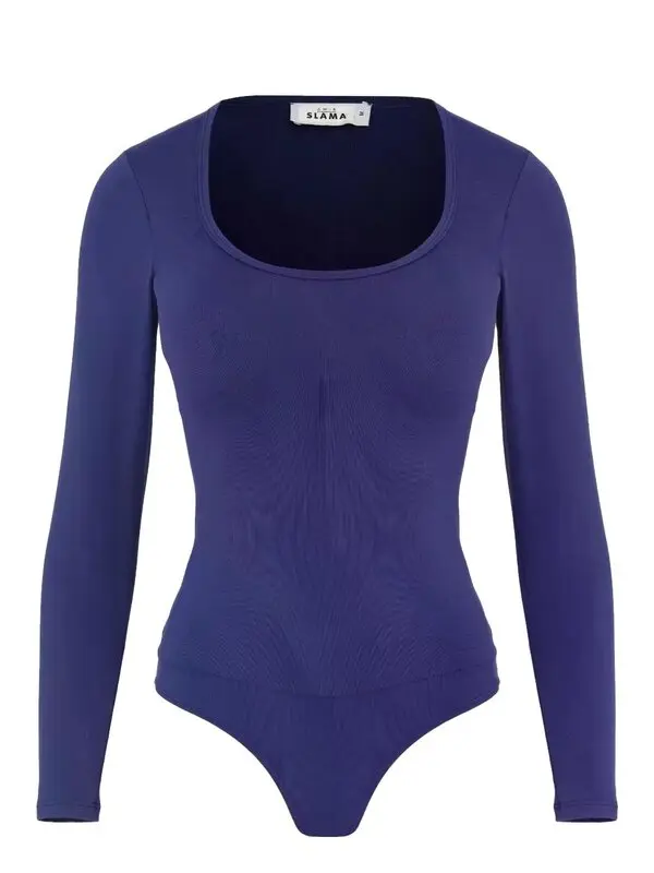 AMIR SLAMA Long-sleeve Bodysuit - Blue
