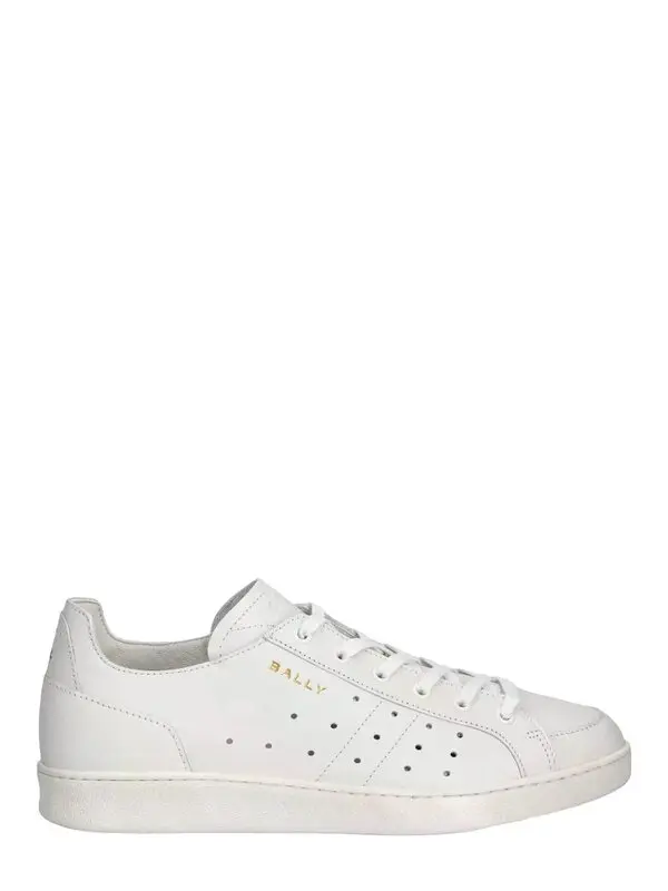 Bally Perforated Leather Sneakers - White