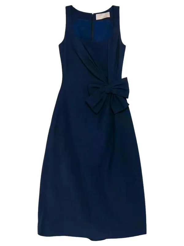 Elie Saab Bow-detail Midi Dress - Blue