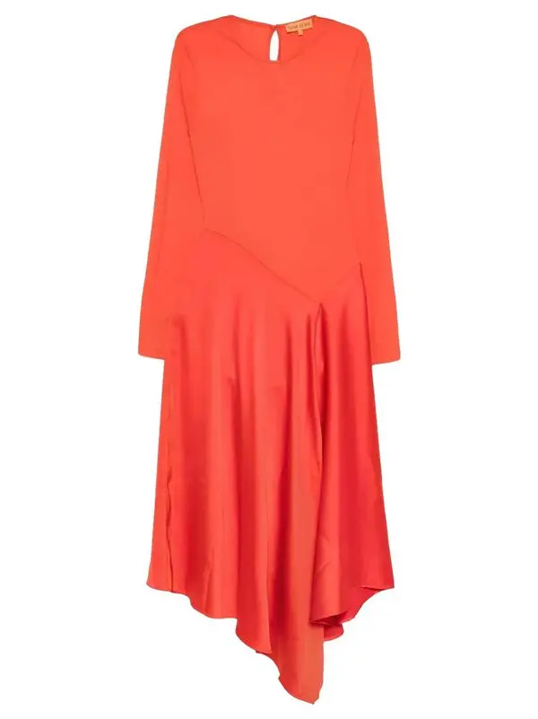 Stine Goya Long-sleeved Asymmetric Dress - Red